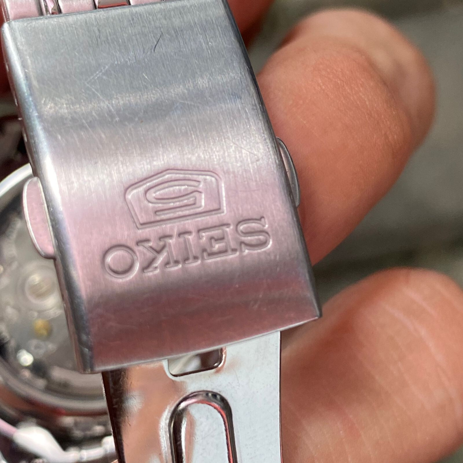 RARE Seiko SNK543K1 Automatic Emboss Logo Green Dial Vintage Men Watch ...