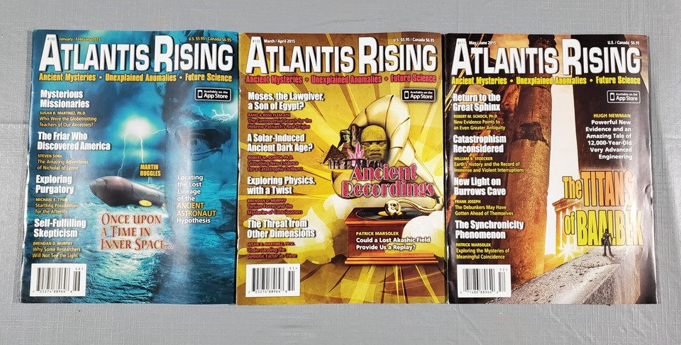 Atlantis Rising Magazine Lot of 6, #109, 110, 111, 112, 113, 114, 2015 ...
