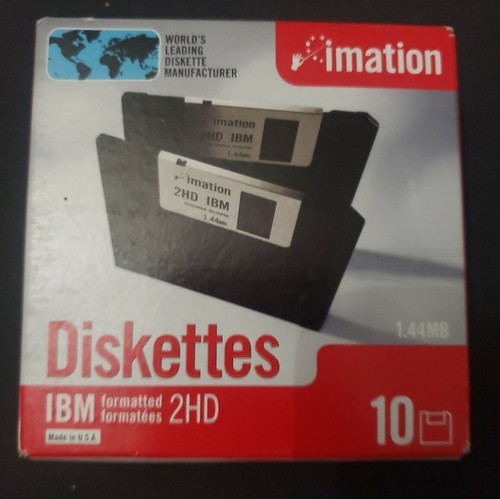 Imation 3.5" Floppy Disks Diskettes 10 Pack 1.44MB 2HD New Sealed FREE ...
