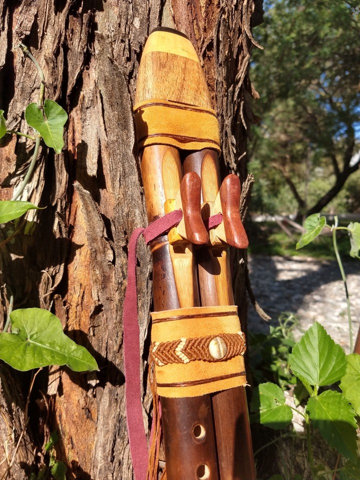 Native American Double Drone Flute in C 432 - 440 Hz | eBay