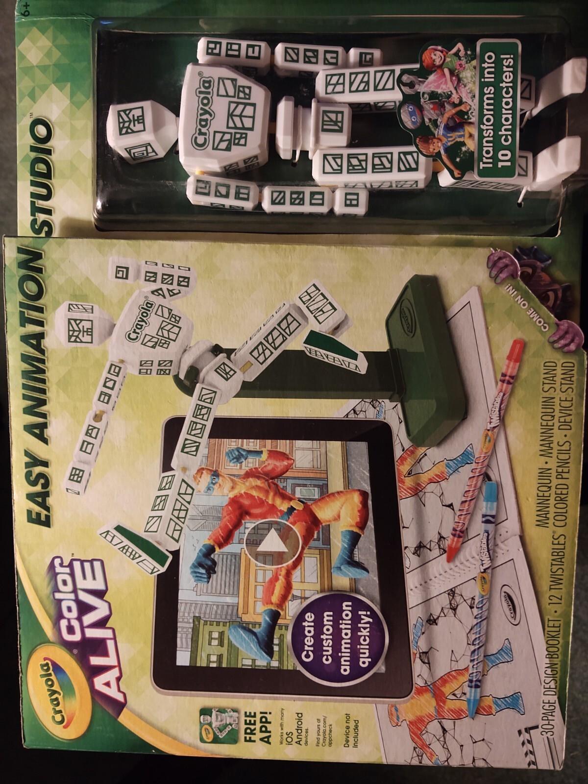 Crayola Color Alive Easy Animation Studio 3D Graphics Mannequin Stand ...