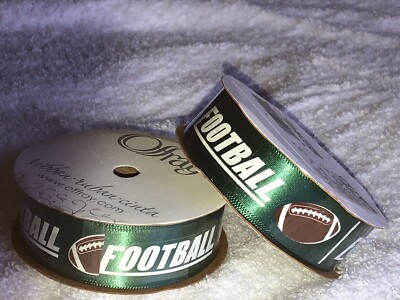 Berwick Offray Football Ribbon For Specialty -Wreaths Tailgating ...