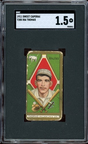 1911 T205 Sweet Caporal Baseball Ira Thomas SGC 1.5 | eBay