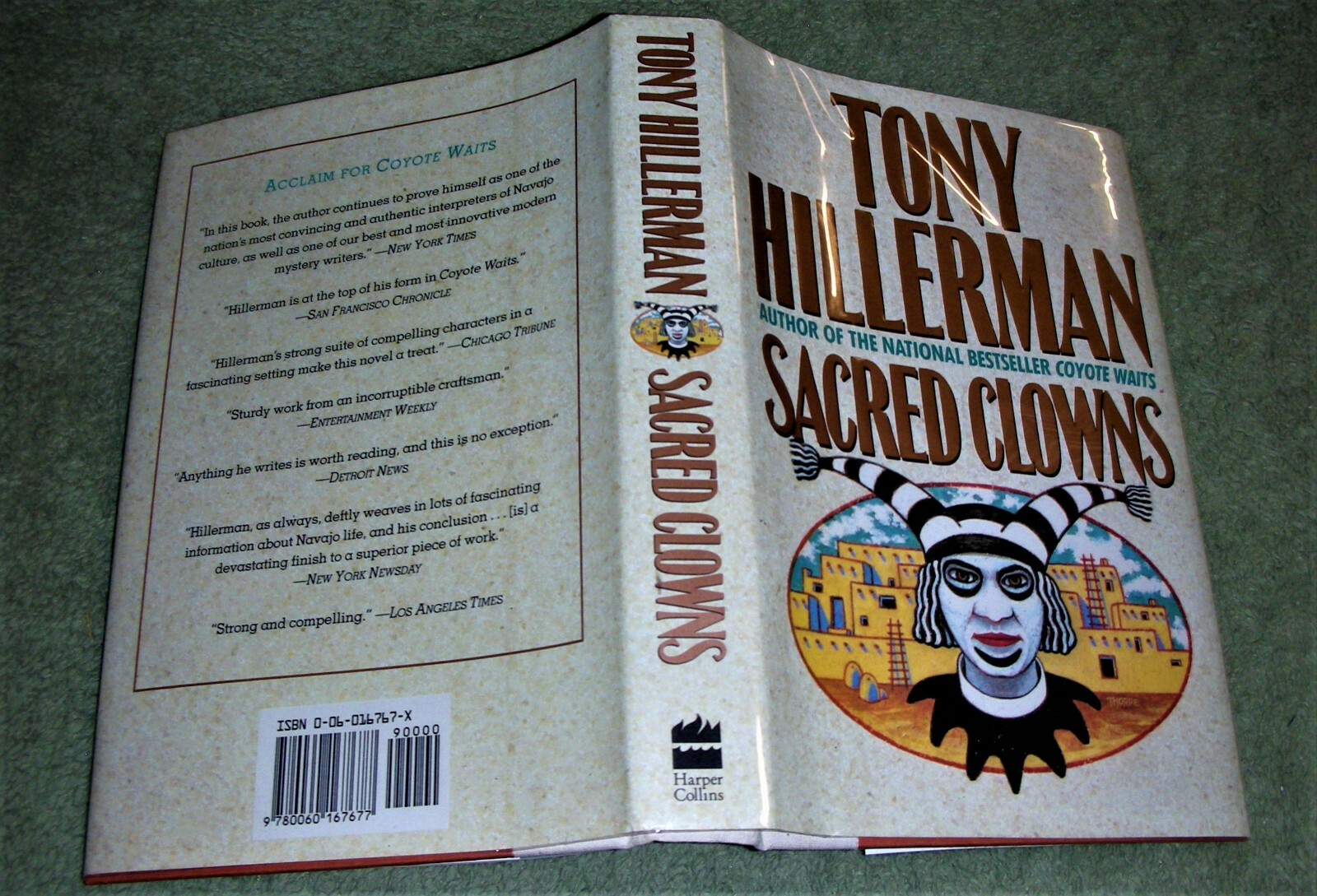 SACRED CLOWNS by Tony Hillerman 1993 HC/DJ ~ 1st Edition 1st Printing ...