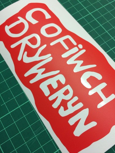 Cofiwch Dryweryn Welsh Cymru Wales Decals Bumper Stickers Van Car Bike ...