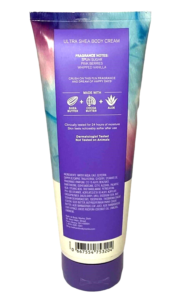 BATH & BODY WORKS ULTRA SHEA BODY CREAM SHEA BUTTER COTTON CANDY CLOUDS ...