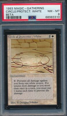 Beta Circle of Protection: White PSA 8 Graded Magic MTG (3310) | eBay