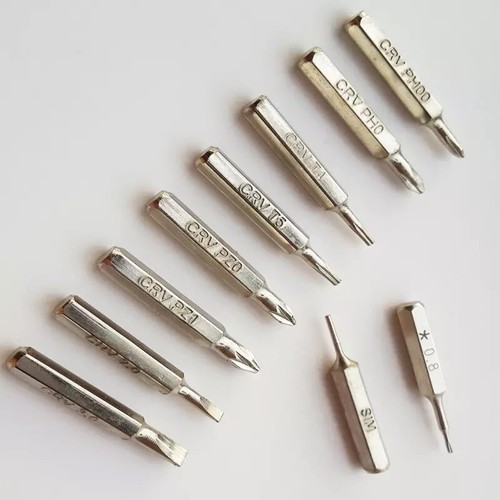 10PC Hex 4mm Screwdriver Bits Set PH0,PH00,T4,T5,PZ0,PZ1,SL2.0,SL3.0,P2 ...