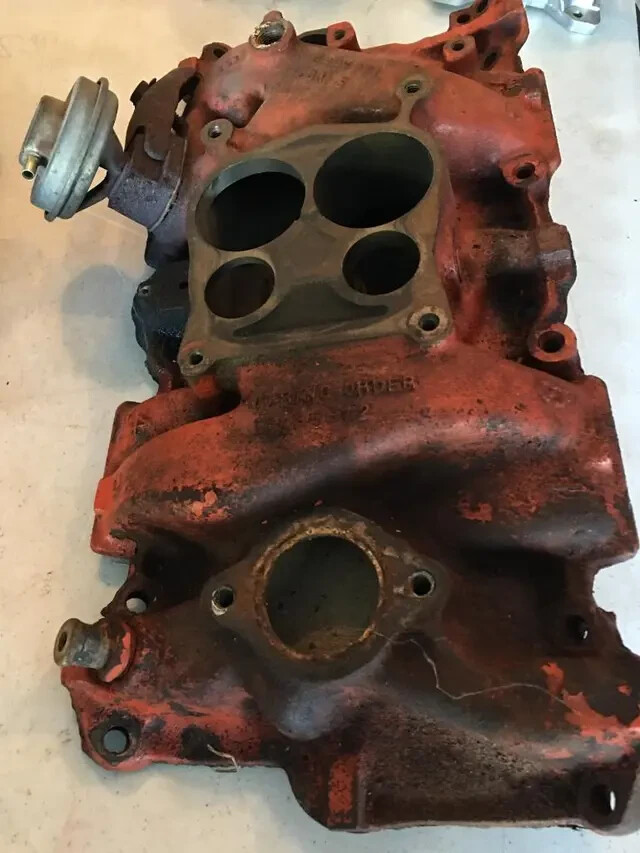 1972-1973+Chevrolet+Corvette+350+Cast+Iron+Intake+Manifold+4+BBL+ ...