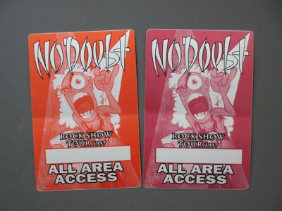 No Doubt satin cloth backstage passes 2 1997 tour Rectangles All Area ...