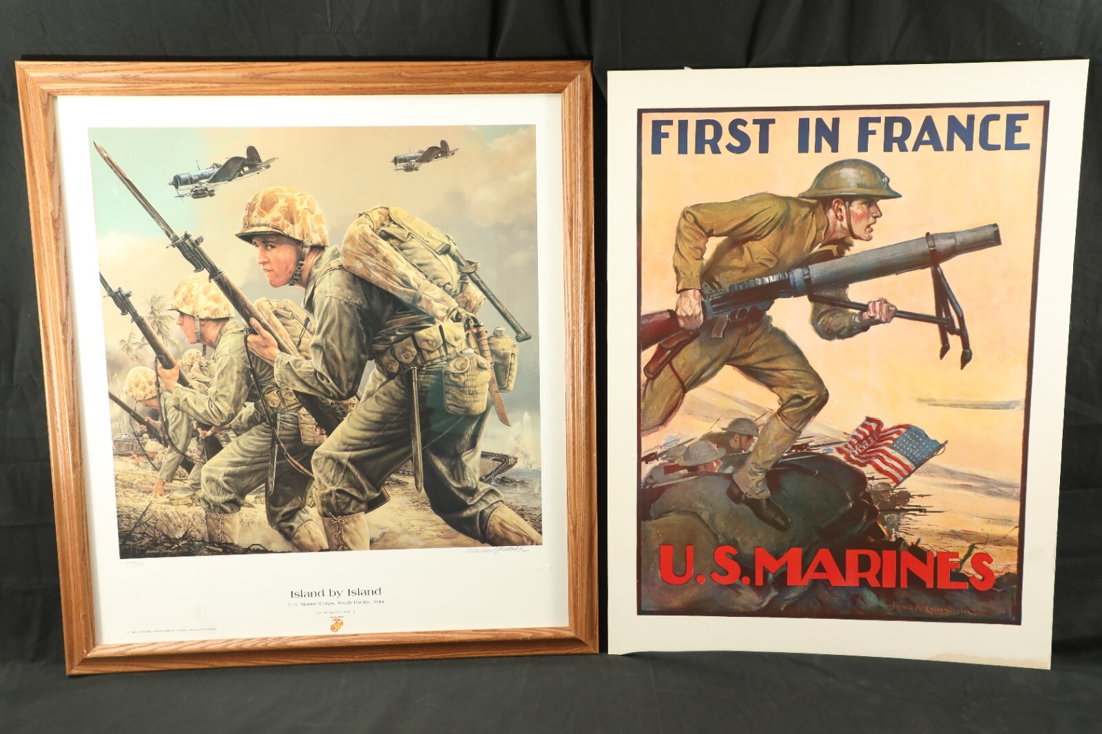 Island By Island USMC Marine Corps Poster 26" x 29" 1985 Limited Print ...