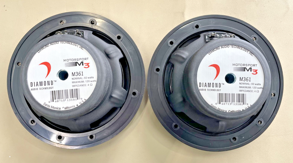 Old School Vintage Diamond Audio M361 6-1/2" Component Speaker System ...