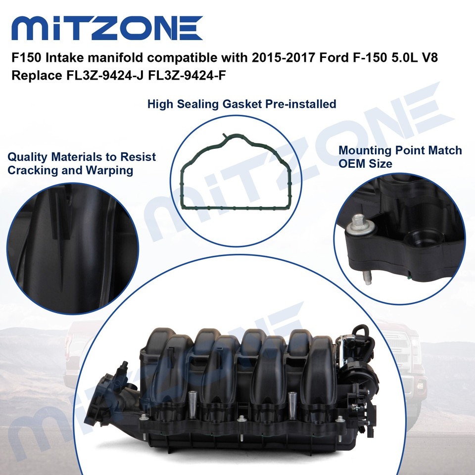 For 2015 2016 2017 Ford F-150 5.0L V8 Intake Manifold Replacement ...