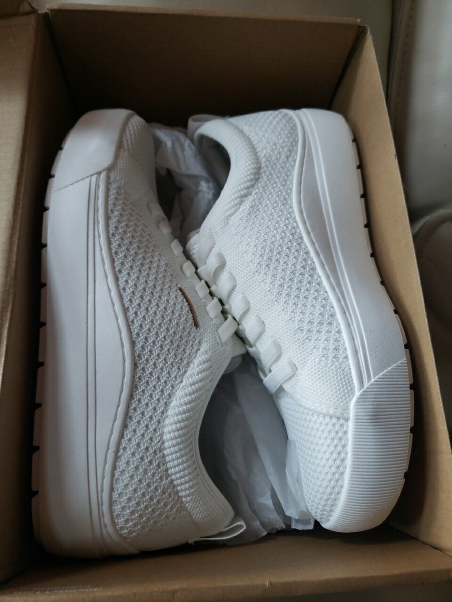 Dr. Scholl's Womens Time Off Knit White Lace Up Sneaker Sz 9M | eBay