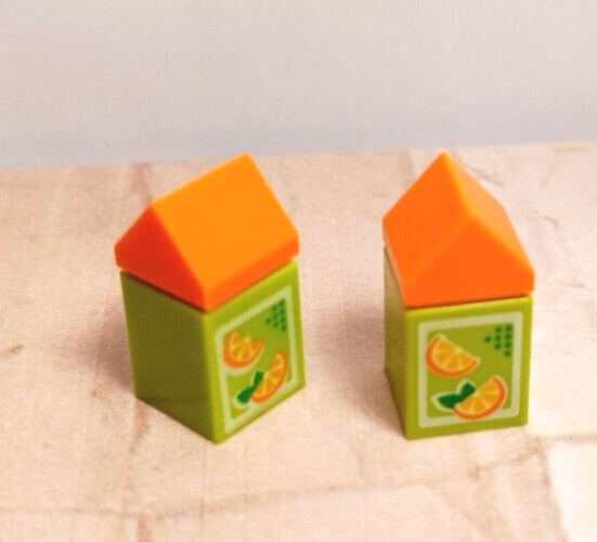New LEGO Juice Box Lot of 2 OJ Orange Drink Printed Carton Advertising ...