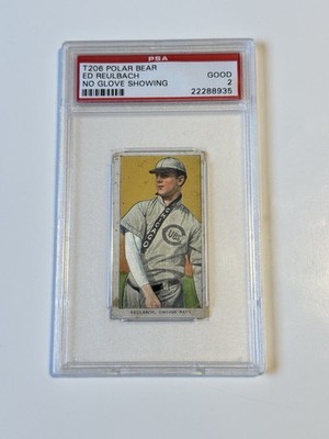 1909-11 T206 Ed Reulbach No Glove Showing Polar Bear back Chicago Cubs ...