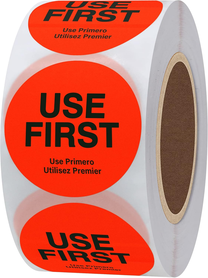 Fluorescence USE First Stickers Restaurant Food Service FIFO Label 1.5 ...