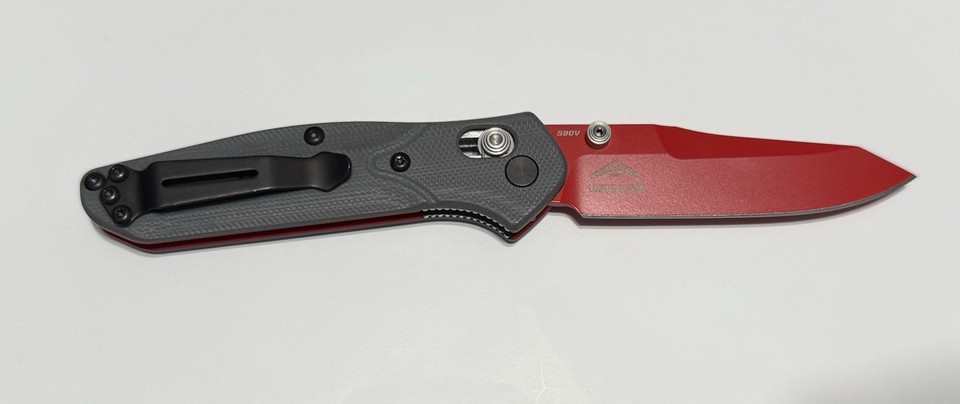 Benchmade 945RD-2401 Mini Osborne Red Blade Shot Show 2024 Exclusive | eBay