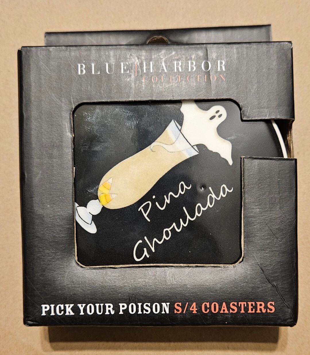 Blue Harbor Collection Set Of 4 Pick Your Poison Halloween Coasters New ...