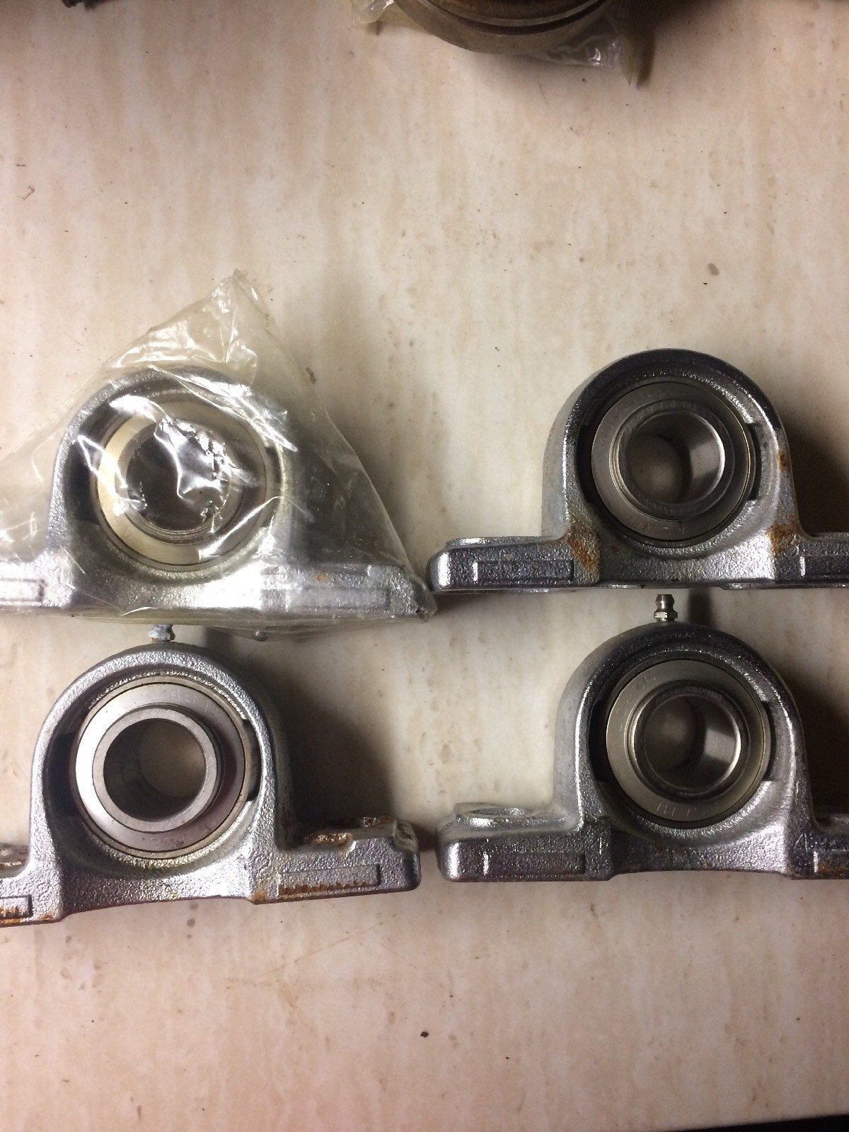 Lot of 4 NEW AMI Asahi Bearings , P206, 2 Bolt Mounting, Bearing ...