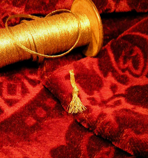 Antique French Gold METAL Mesh Trim tape for rococo ruching ribbon work ...