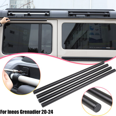 Black Alloy Roof Rack Side Rails Luggage Carrier Cargo Bar For Ineos ...