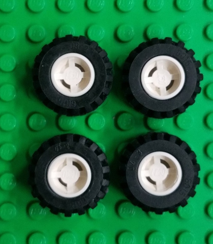 LEGO WHEEL & TIRE ASSEMBLY 6014ac01 11mm x 12mm 21 x 12 OFFSET LOT OF ...