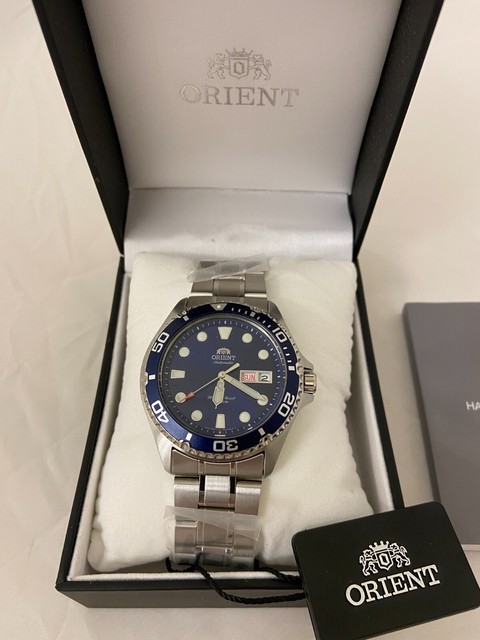 Orient AA02-C7-A Men's 41mm Watch Blue Dial Stainless Steel Automatic ...