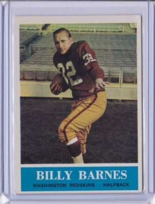 1964 PHILADELPHIA FOOTBALL #183 BILLY BARNES REDSKINS IDBB | eBay