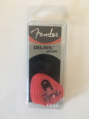 Fender Red Delrin Picks .50mm Shape 351 Thin Guitar Picks 12 Pack Rock ...