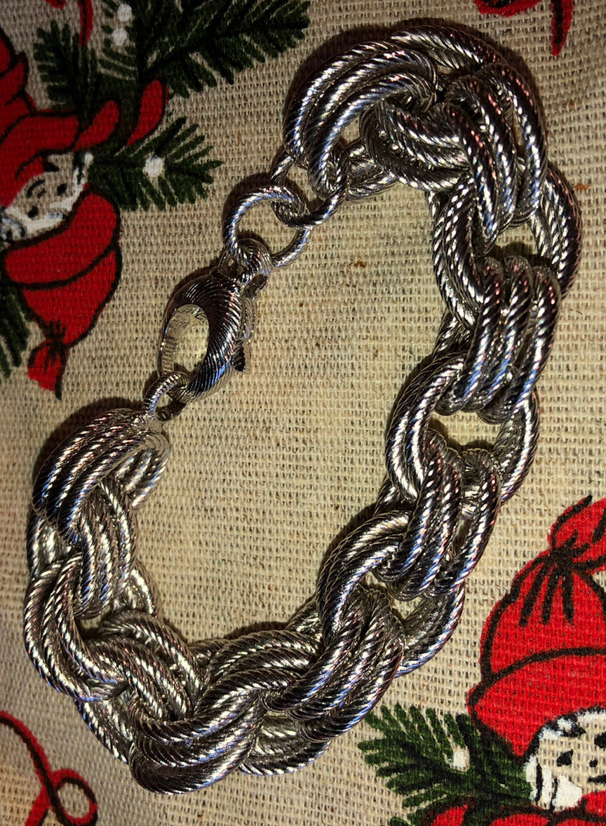 Bronzo Italia Triple Rolo Bold Textured Link Bronze B… - Gem