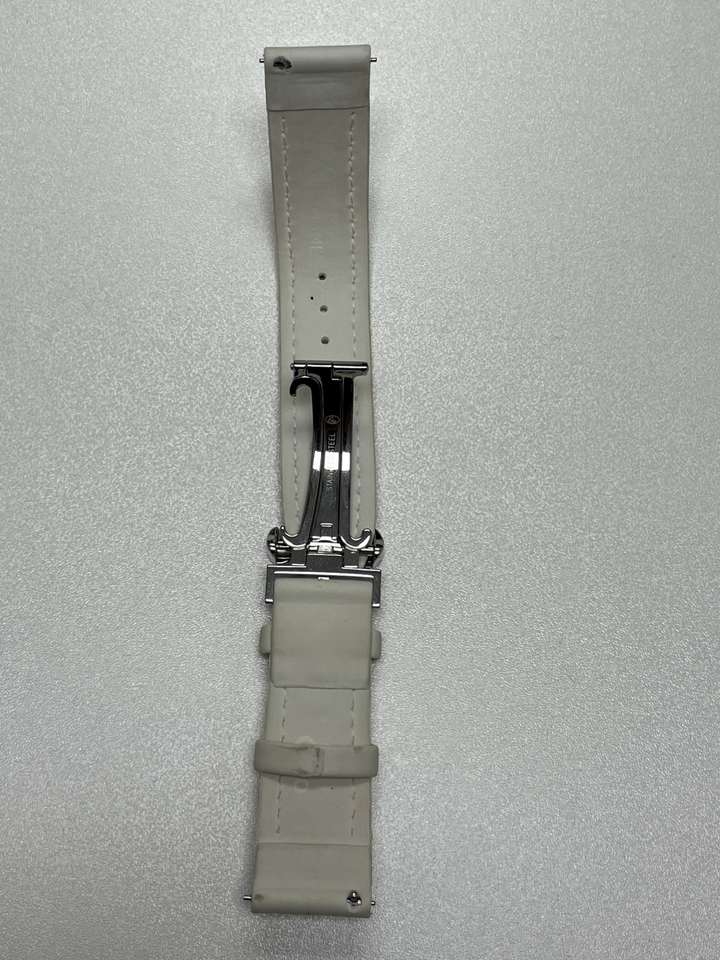 USED JACOB & CO AUTHENTIC WHITE POLY 20MM WATCH BAND W. BUCKLE FOR 40MM ...
