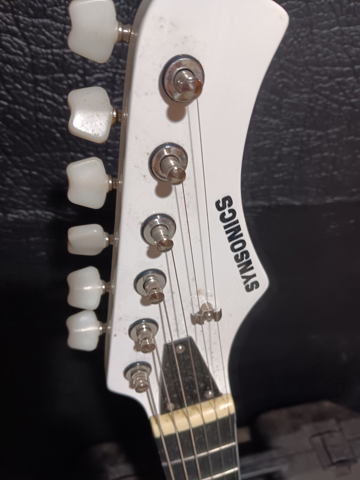 Synsonic Electric Guitar Solid Body White 1980 or 1990 | eBay