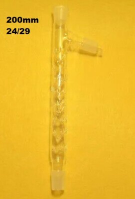 200MM 24/29 Lab Glass Vigreux Distilling Column with Side Arm Glass ...