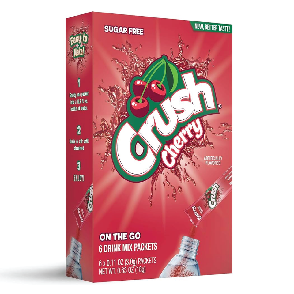 Crush Variety Flavor Drink Mix Singles To Go | 6 Sticks Per Pack | Mix ...
