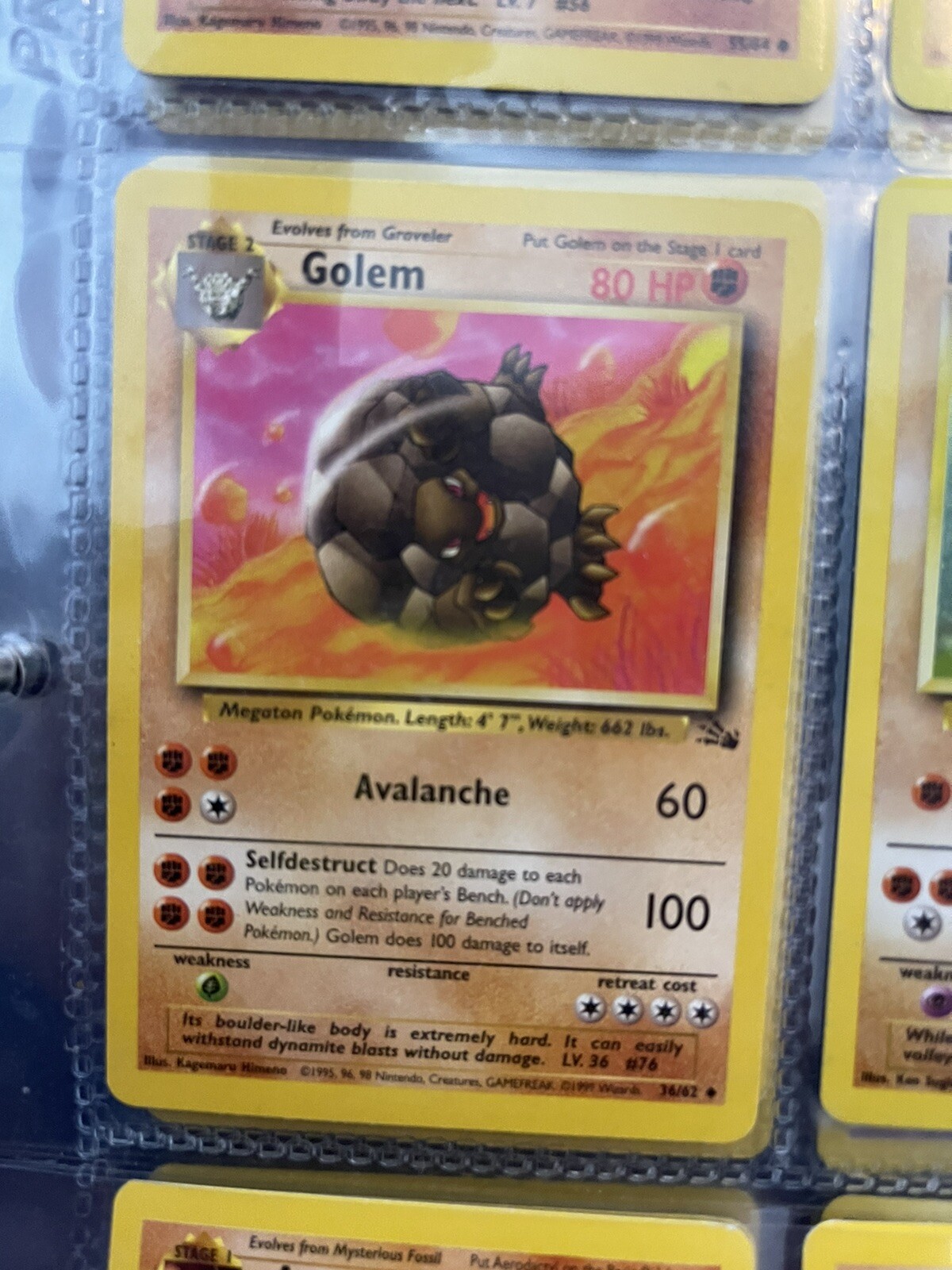 GOLEM - Fossil Set - 36/62 - Uncommon - Pokemon Card - Unlimited ...