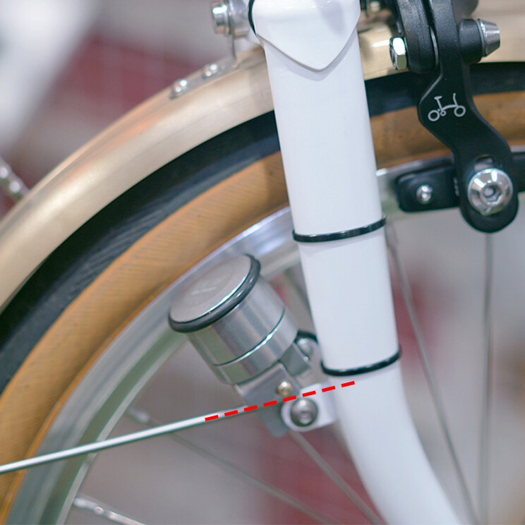 nov Rim dynamo set for Front Light (Silver / Black) novdesign [Brompton ...