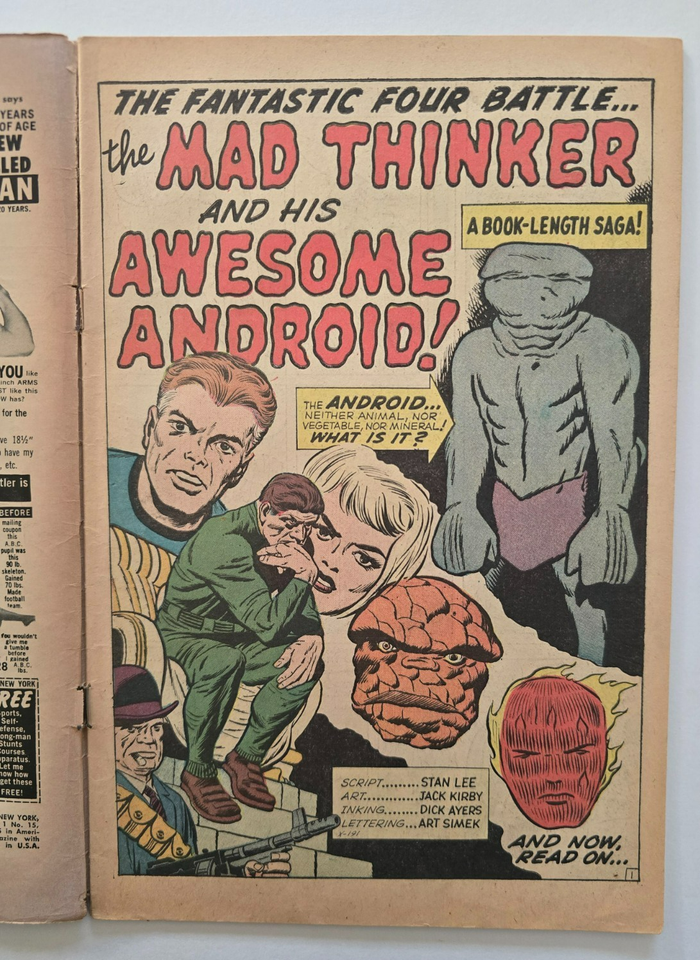 Fantastic Four #15 Vol 1 Marvel Comics 1963 1st Mad Thinker G/VG | eBay