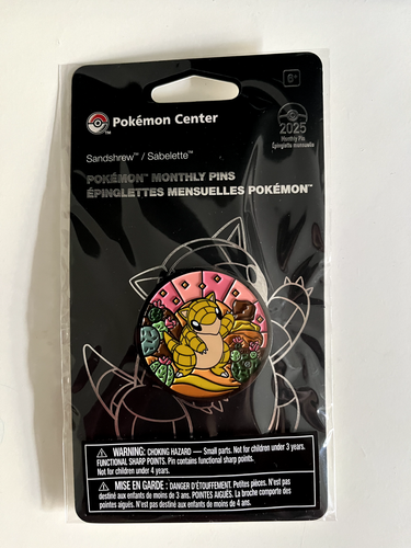 Pokémon Center Sandshrew Pokémon Monthly Pin: Habitat Pin (6 of 12 ...