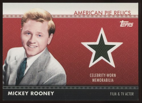 Mickey Rooney #APR-1 2011 Topps American Pie Relic Patch Hollywood ...