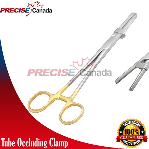 Tube OCCLUDING Clamp Forceps With Guard 20cm Gold Handle Surgical ...