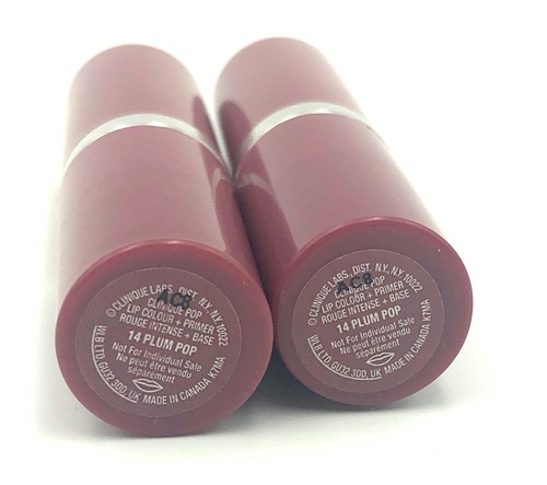 Lot of 2: Clinique LIP COLOR + PRIMER INTENSE + BASE Lipstick - 14 Plum ...