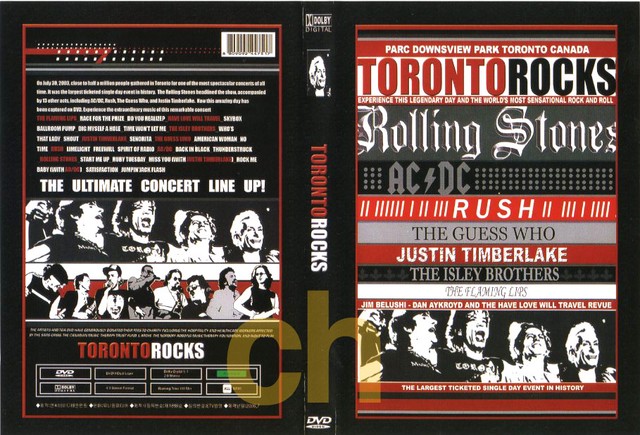 Toronto Rocks Sarsfest DVD Rolling Stones Ac/dc Justin Timberlake 2003 ...
