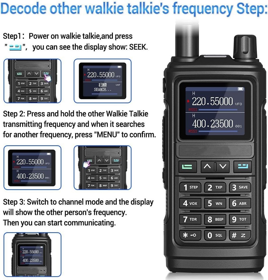 Digital Handheld Radio Scanner Fire Police VHF FM EMS Ham 2 Way ...