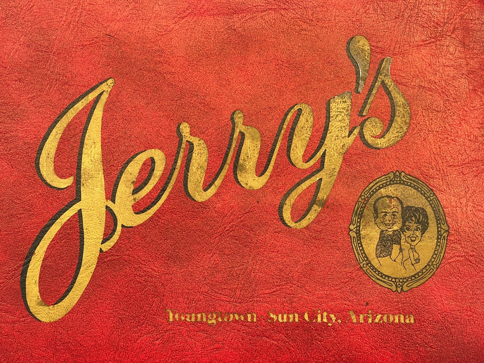 1960's JERRY'S RESTAURANT Original Dinner Menu Youngtown Sun City ...