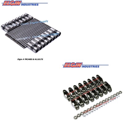New Rocker Arm + Push-Rod + Lifter Kit Fits 1955-1986 sb Chevy 283-400 ...