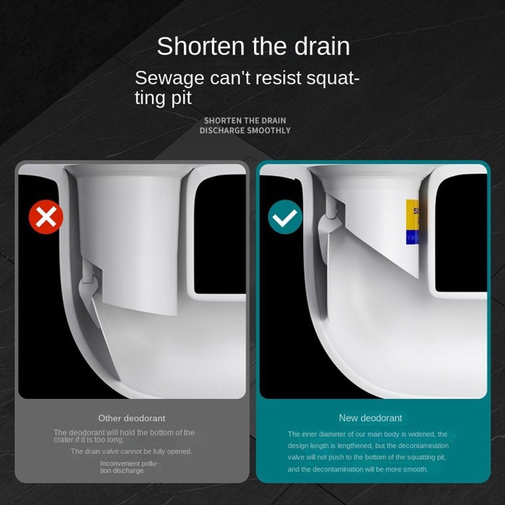Anti-Odor Squatting Pit Smell Stopper Toilet Fitting Bathroom Squat ...
