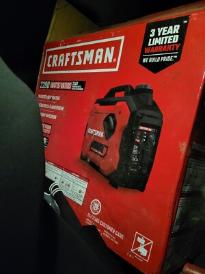 Craftsman 2200i 2,200-Watt Super Quiet Portable Gas Powered Inverter ...