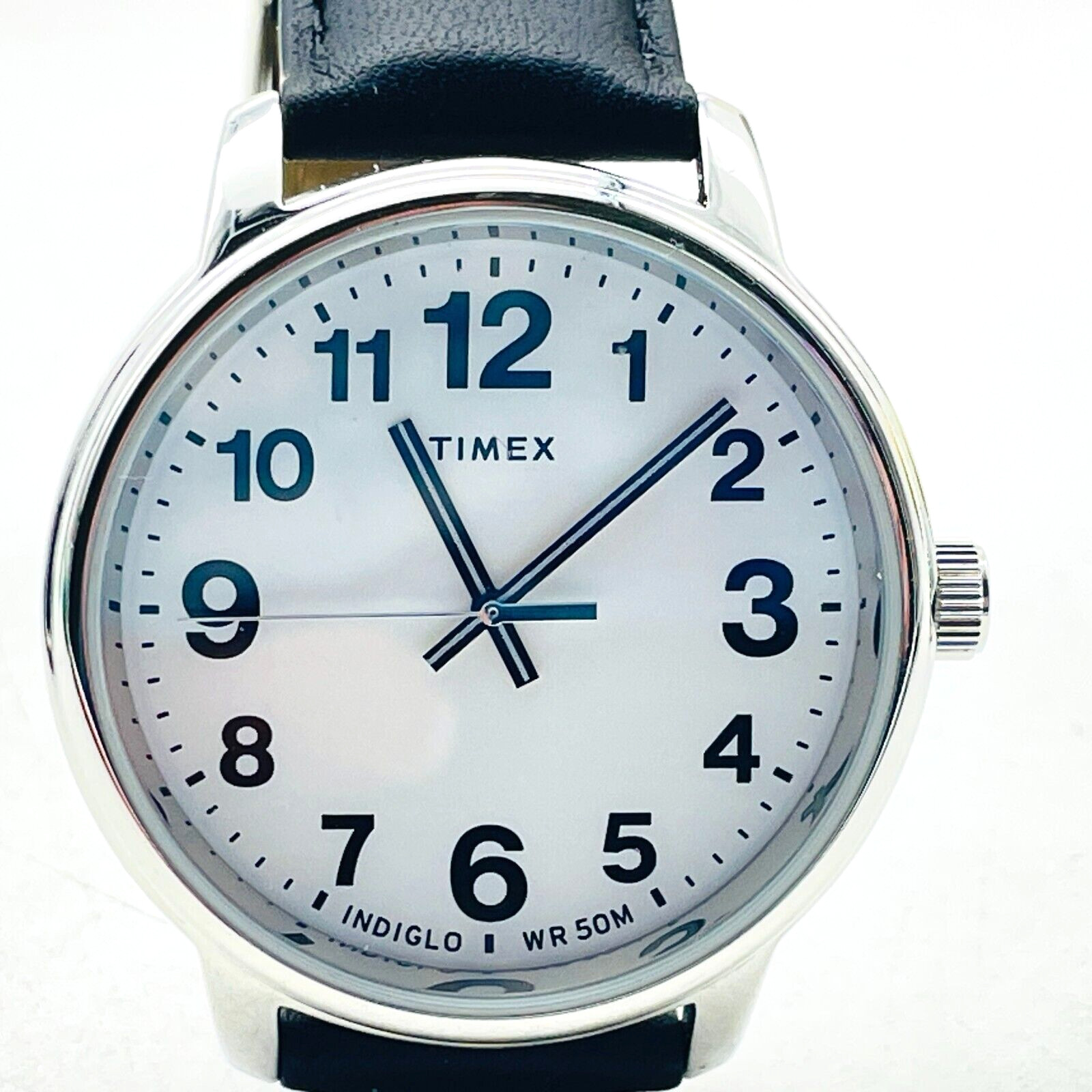 TIMEX Indiglo Mens Wristwatch Easy Reader Black Band - Gem