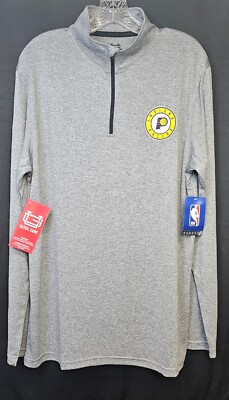 NBA Indiana Pacers Ultra Game Quarter Zip Pullover Size Large Heathered ...